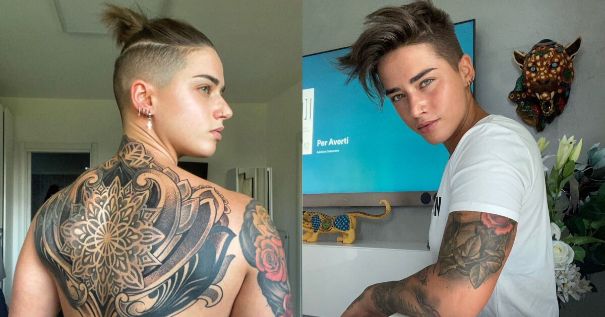 拉花痴｜迷濛電眼、華麗刺青！雌雄同體的迷人IG網紅Ylenia Riniti | LalaTai 拉拉台